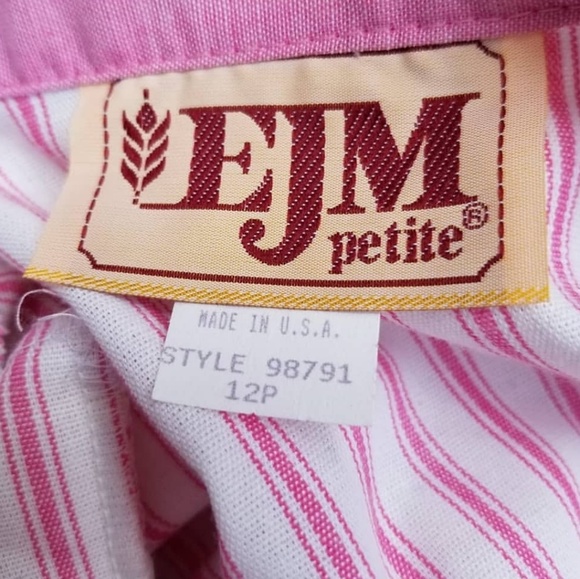 EJM Petites | Dresses | Vintage Ejm Petite Cute Stripes Dress W Belt ...